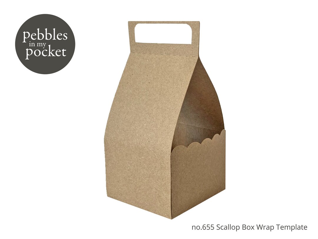No.655 Scallop Box Wrap Digital Download SVG & Pdf - Etsy