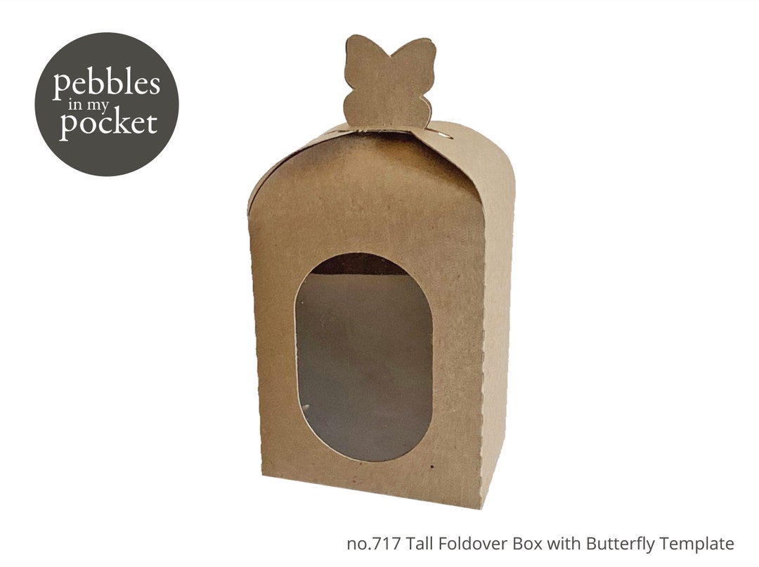 No.717 Tall Fold Over Box With Window and Butterfly Top Digital ...