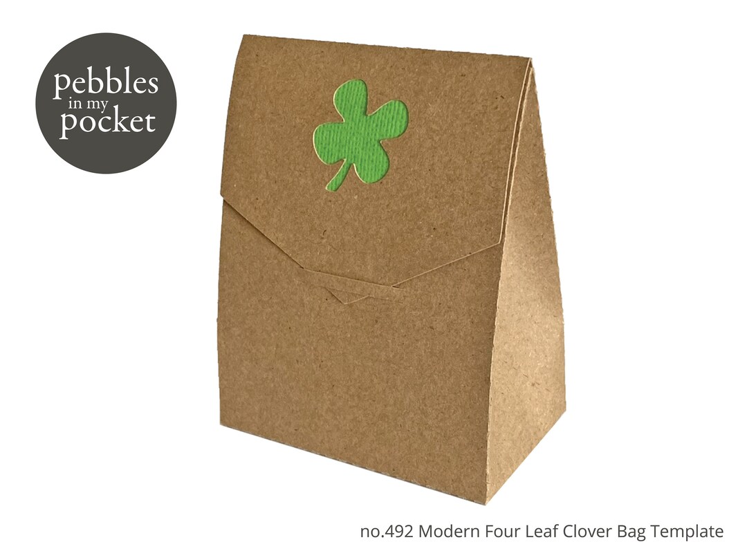 No.492 Modern Four Leaf Clover Bag Digital Download SVG & Pdf - Etsy