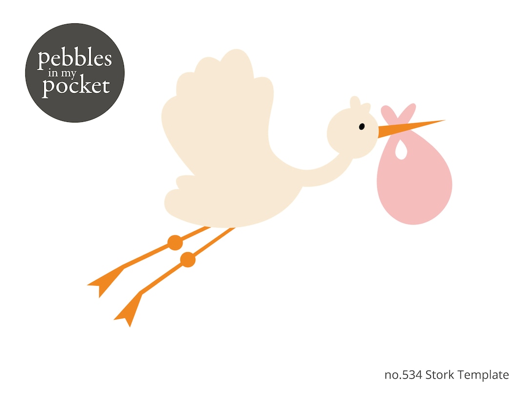 No.534 Stork Digital Download SVG & Pdf - Etsy
