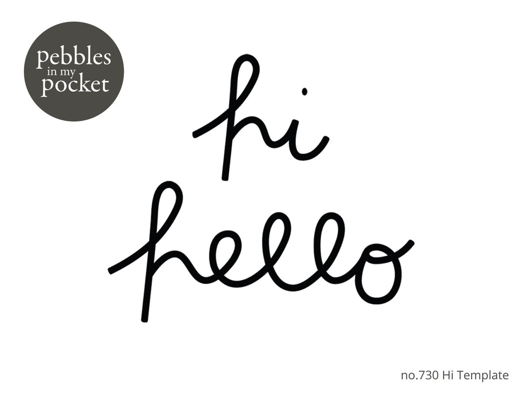No.730 Hi Digital Download SVG & Pdf - Etsy