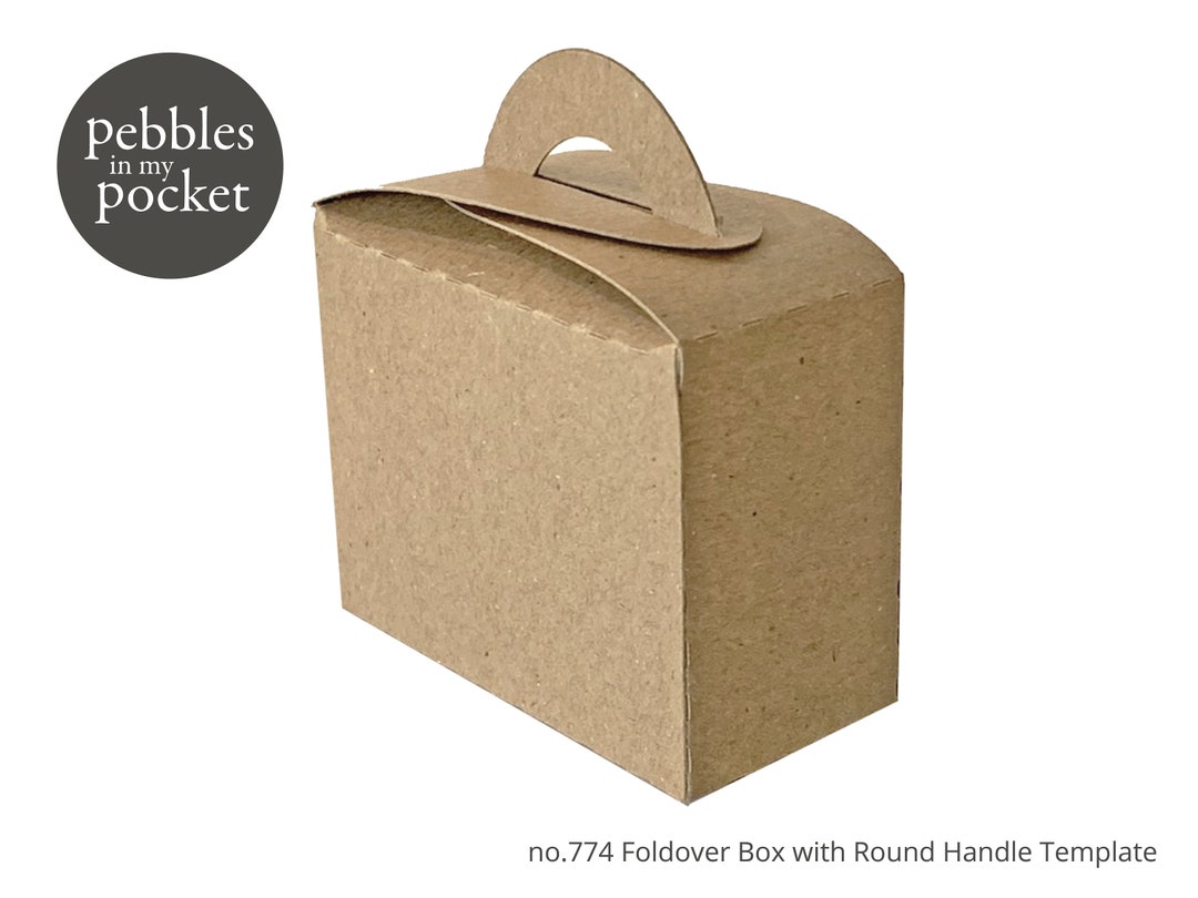 No.774 Fold Over Rectangle Box With Round Handle Digital Download SVG ...
