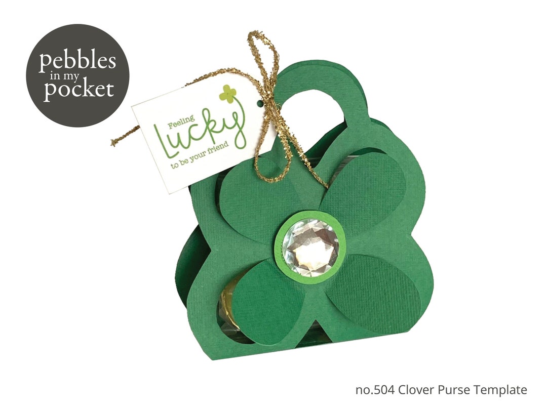 No.504 Four Leaf Clover Purse Digital Download SVG & Pdf - Etsy