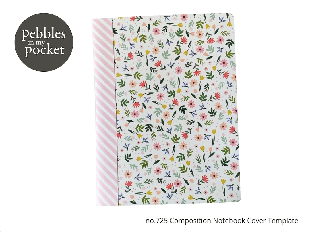 No725. Composition Notebook Cover Digital Download SVG & Pdf - Etsy