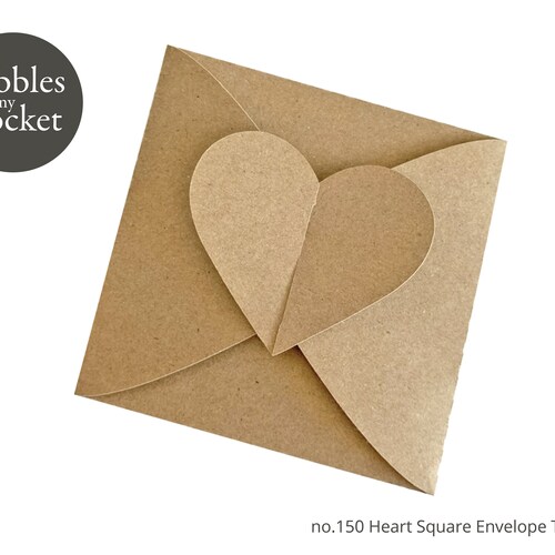 No.150 Heart Square Envelope Digital Download SVG & Pdf - Etsy