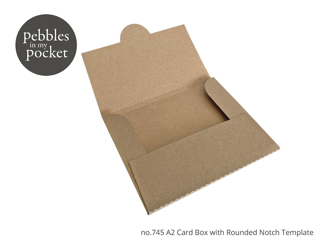 No.745 A2 Card Box With Rounded Notch Digital Download SVG & Pdf - Etsy