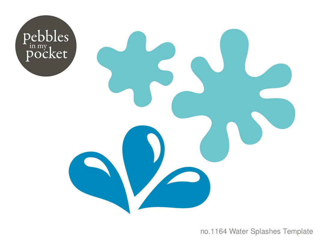 No.1164 Water Splashes Digital Download SVG & Pdf - Etsy
