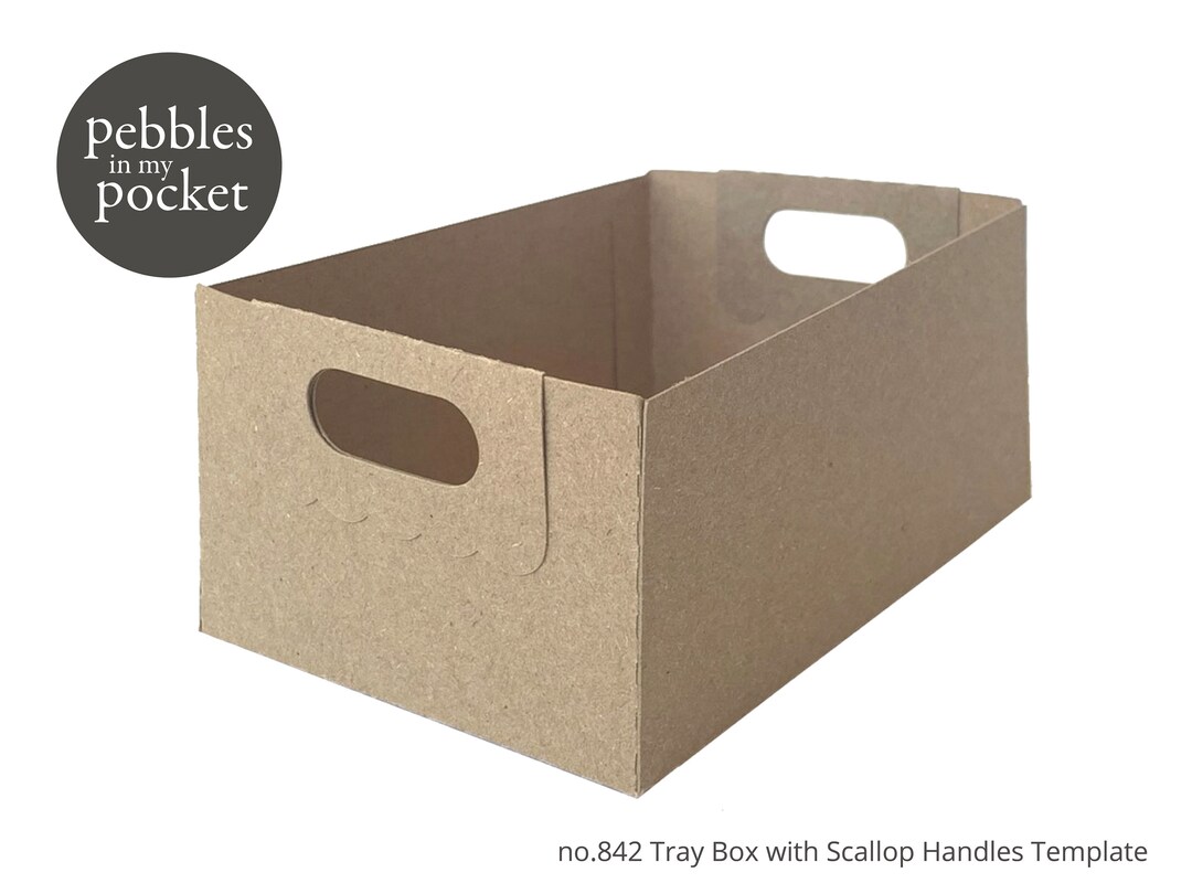 No.842 Tray Box With Scallop Handles Digital Download SVG & Pdf - Etsy