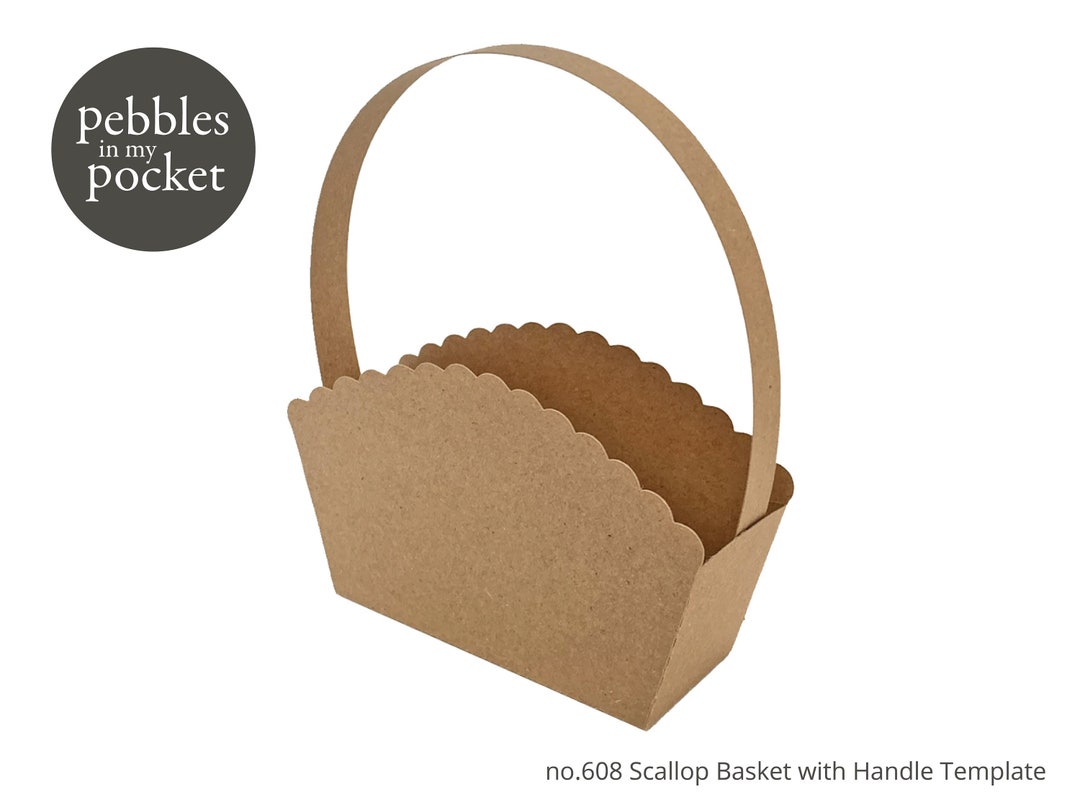 No.608 Scallop Basket With Handle Digital Download SVG & Pdf - Etsy
