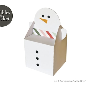No.1 Snowman Gable Box Digital Download SVG & Pdf - Etsy