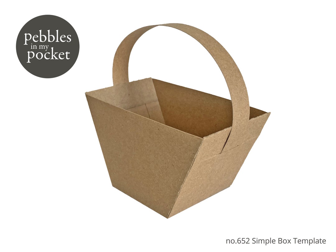 No.652 Simple Box With Handle Digital Download SVG & Pdf - Etsy