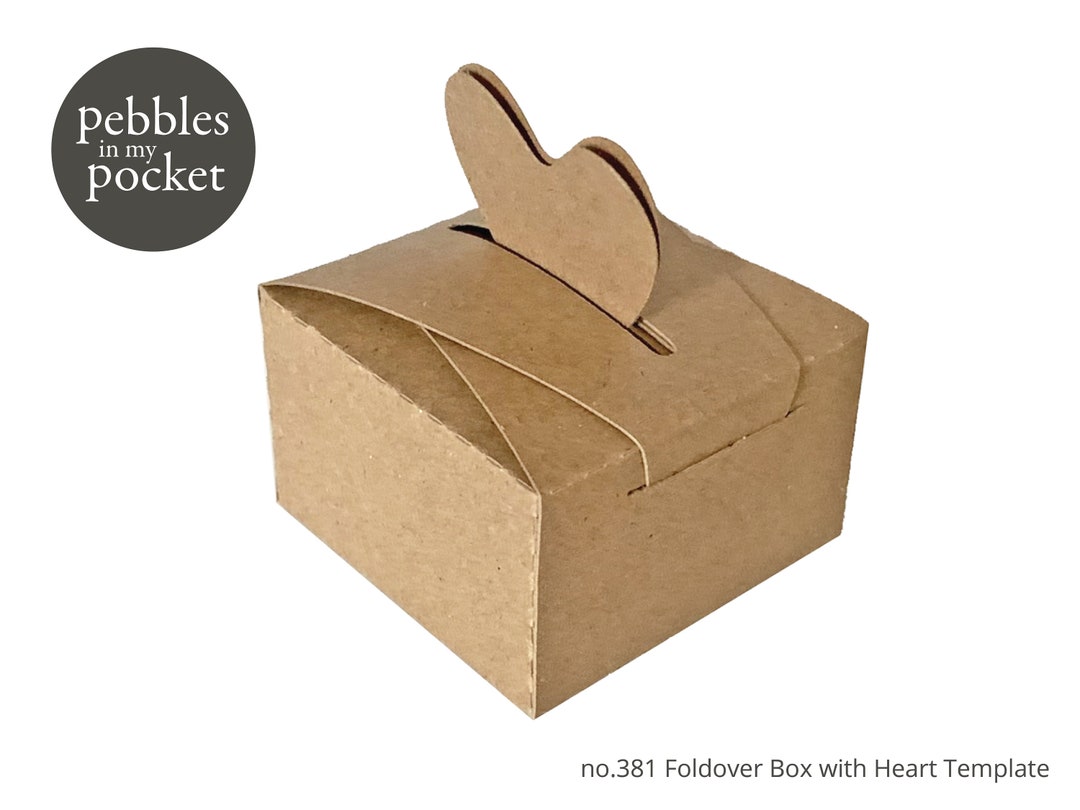 No.381 Fold Over Box With Heart Digital Download SVG & Pdf - Etsy