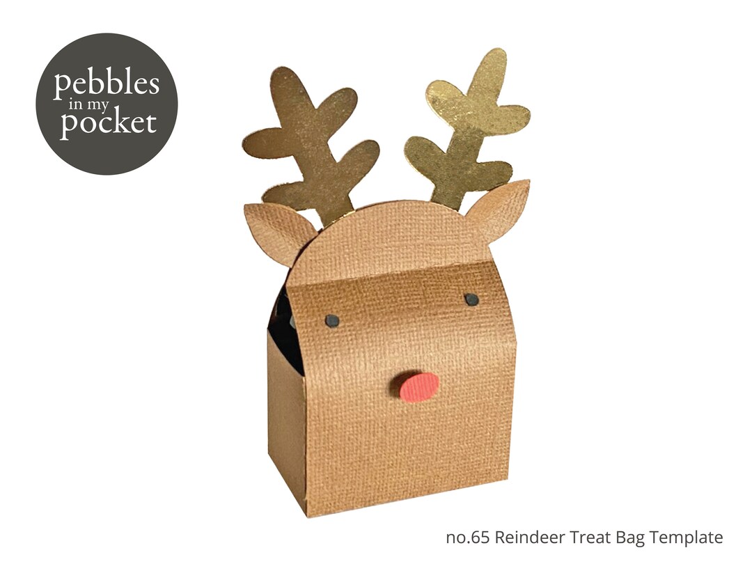 No.65 Reindeer Treat Box Ghirardelli Squares or Hershey Nuggets Digital ...