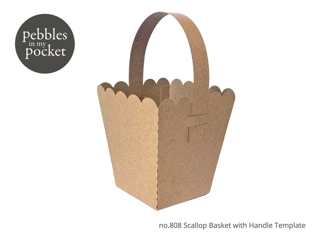 No.808 Scallop Basket With Handle Digital Download SVG & Pdf - Etsy