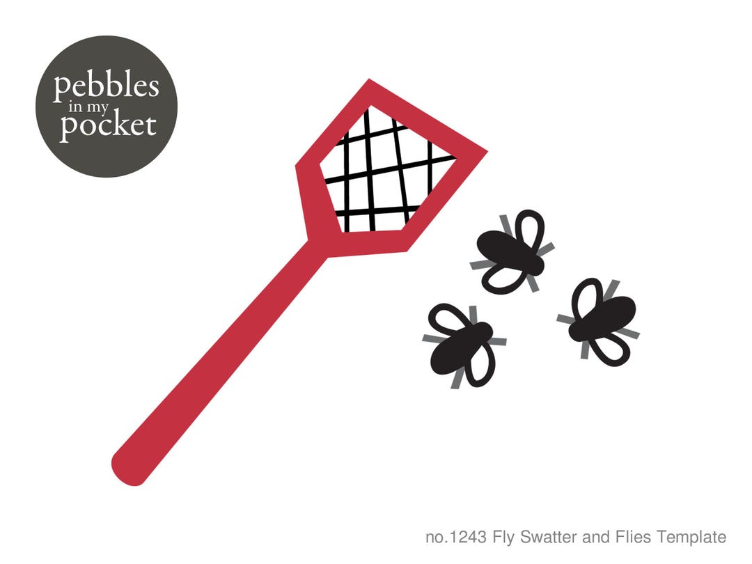 No.1243 Fly Swatter and Flies Digital Download SVG & Pdf - Etsy