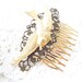 Gold Sparrow Hair Comb - Flying Swallow Hair Comb - Large Bird Hair ...