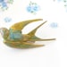 Verdigris Sparrow Hair Clip - Bird Hair Clip - Alligator Bird Clip ...