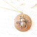 Copper Bee Locket - Bumble Bee Locket - Bumblebee - Round Locket ...