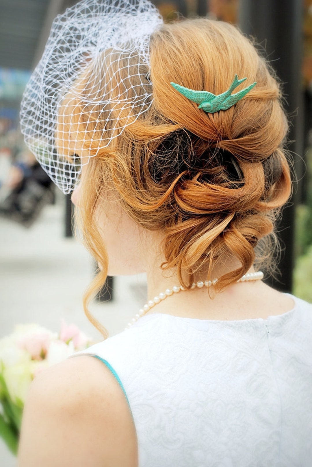 Verdigris Sparrow Hair Comb - Large Sparrow - Swallow Bird - Wedding ...