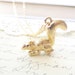 Gold Plated Squirrel Necklace - Squirrel Charm - Animal Necklace ...