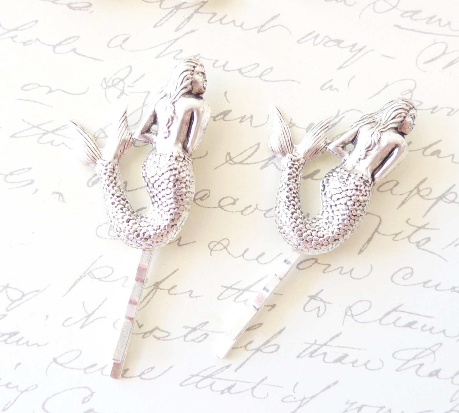 Silver Mermaid Hair Pins - Mermaid Bobby Pin Set - Mermaid Beach Hair ...