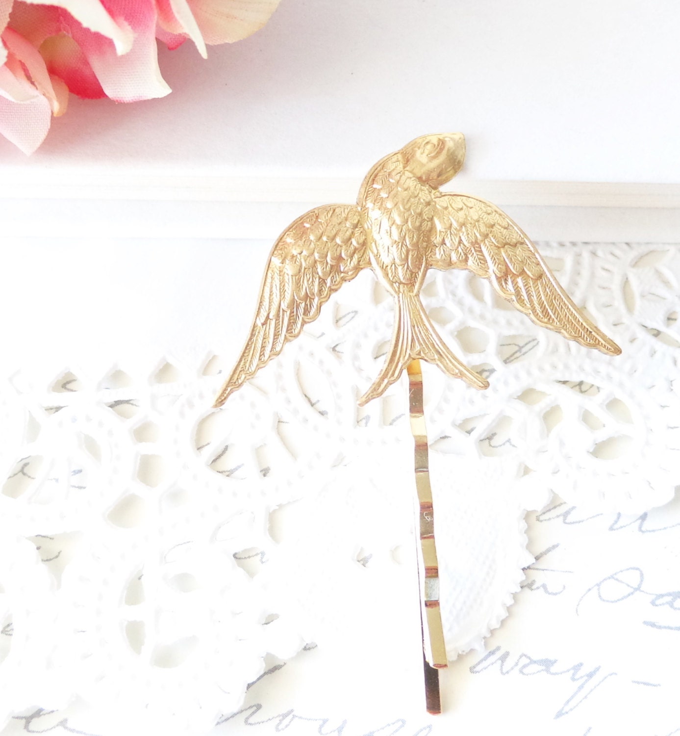 Gold Sparrow Hair Pin Gold Sparrow Bobby Pin Gold Sparrow | Etsy