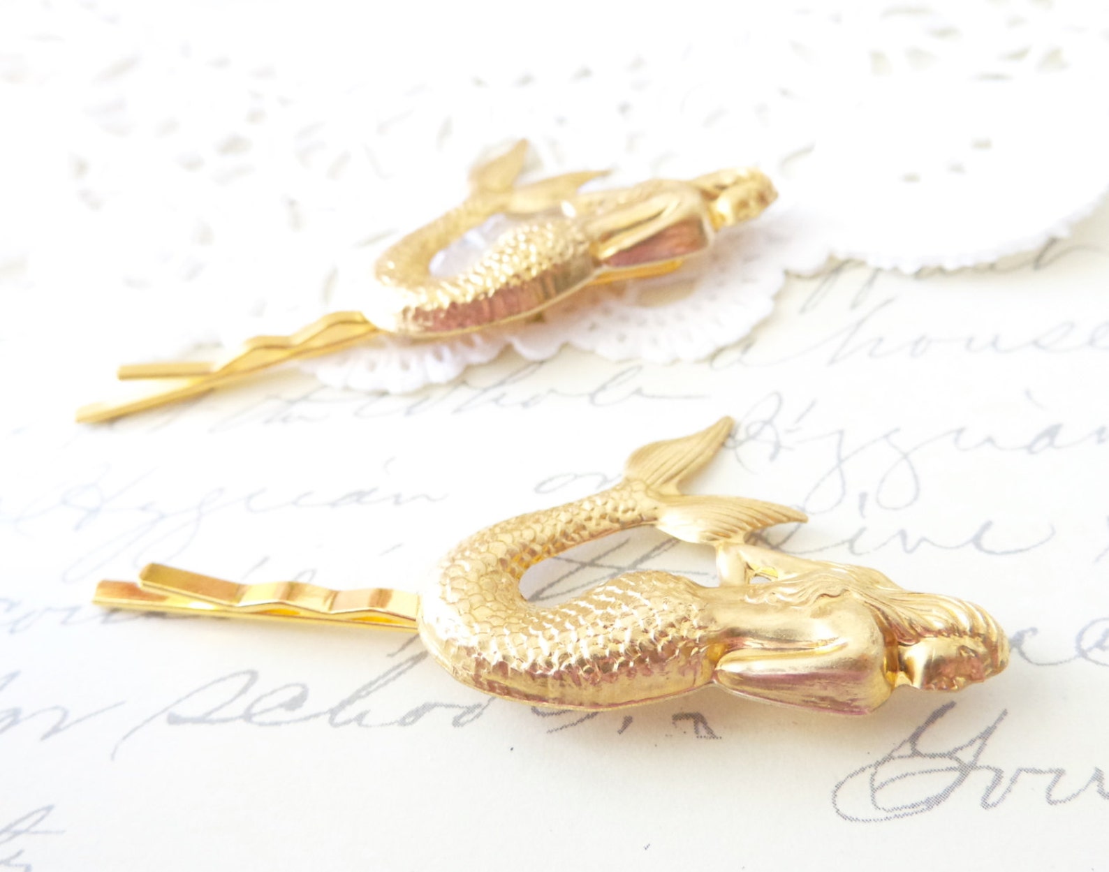 Gold Mermaid Hair Pins Mermaid Bobby Pin Set Mermaid Beach - Etsy