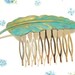 Gold Verdigris Feather Hair Comb - Woodland Collection - Whimsical ...