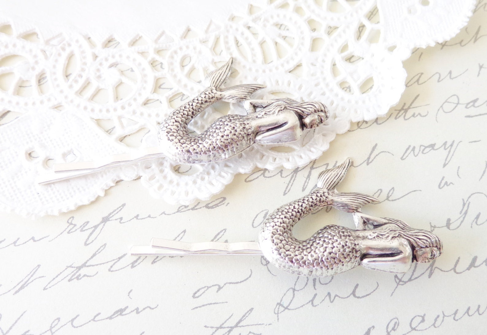 Silver Mermaid Hair Pins - Mermaid Bobby Pin Set - Mermaid Beach Hair ...