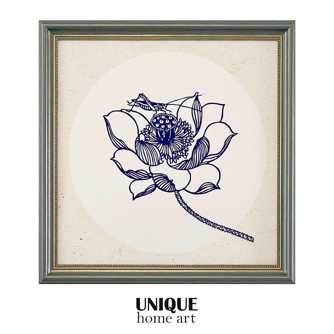 Uniquehomeart Collection of Folk Art Paper Cut Wall Art Framed Green ...