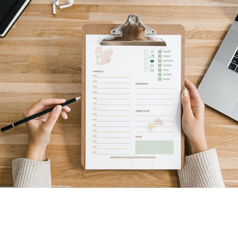 Minimalist Daily Planner Printable PDF - Etsy