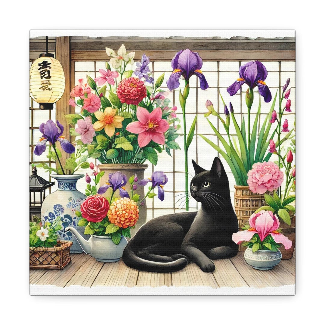 Charming Japanese Cat Art Collection Whimsical Cat Prints Beautiful ...