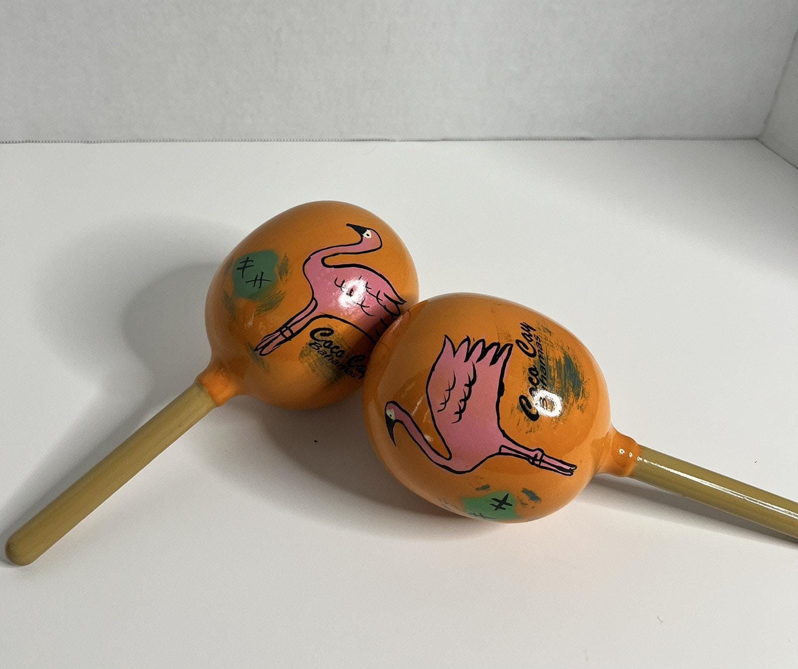 Vintage Pair of Handmade Maracas From Coco Cay Bahamas - Etsy