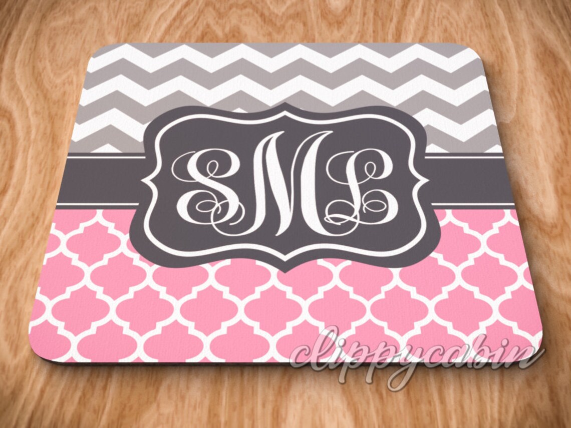 Personalized Gift Monogram Mousepad Monogram Mouse Pad - Etsy