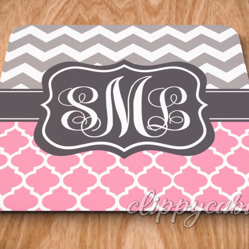 Personalized Gift Monogram Mousepad Monogram Mouse Pad - Etsy