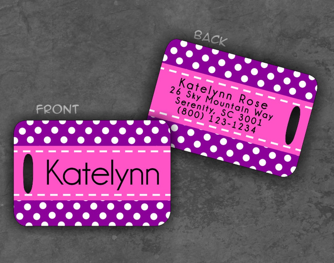 Personalized Luggage Tag Custom Luggage Tag Gift Personalized Gift ...