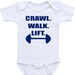 Crawl Walk Lift Work Out Onesie® Gerber Onesie® Bodysuit Cute Baby ...