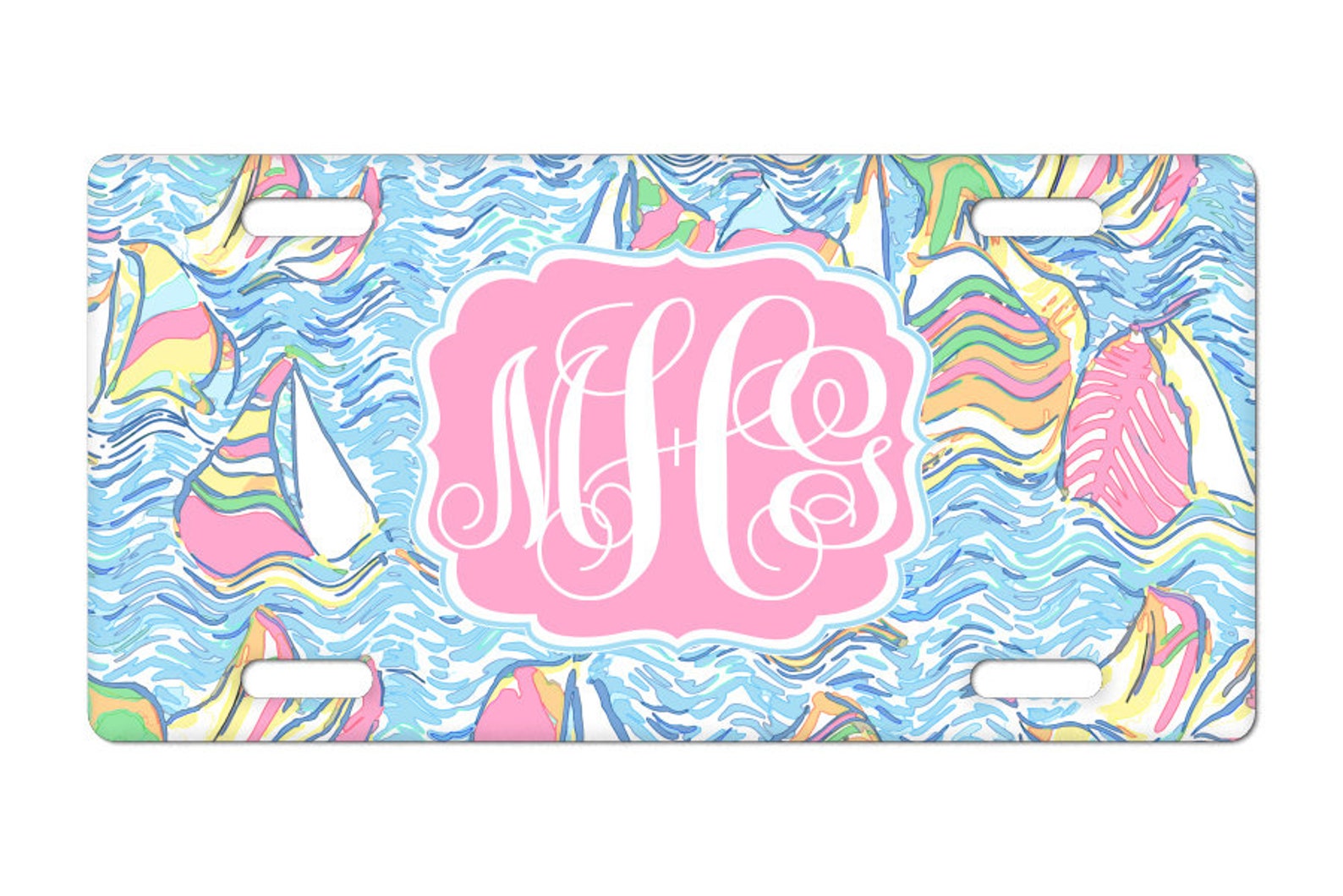 Monogram License Plate Custom License Plate Personalized | Etsy