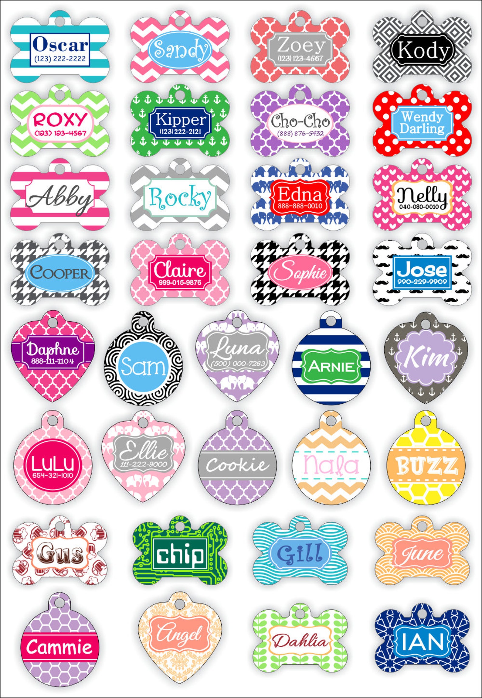 Custom Double-sided Dog Tag Personalized Pet Tag Personalized - Etsy