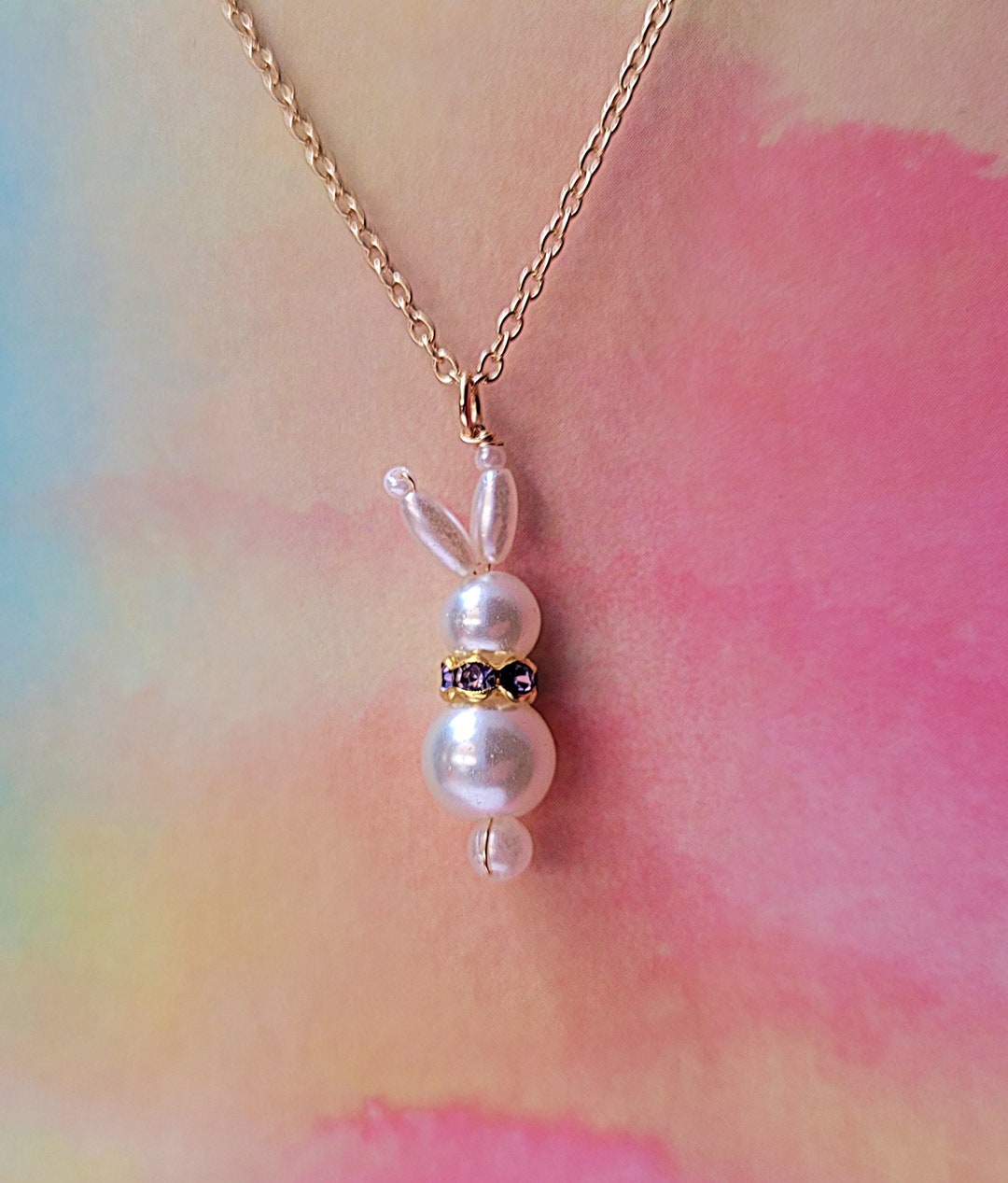 Bunny Necklace, Easter Gift, Easter Necklace - Etsy