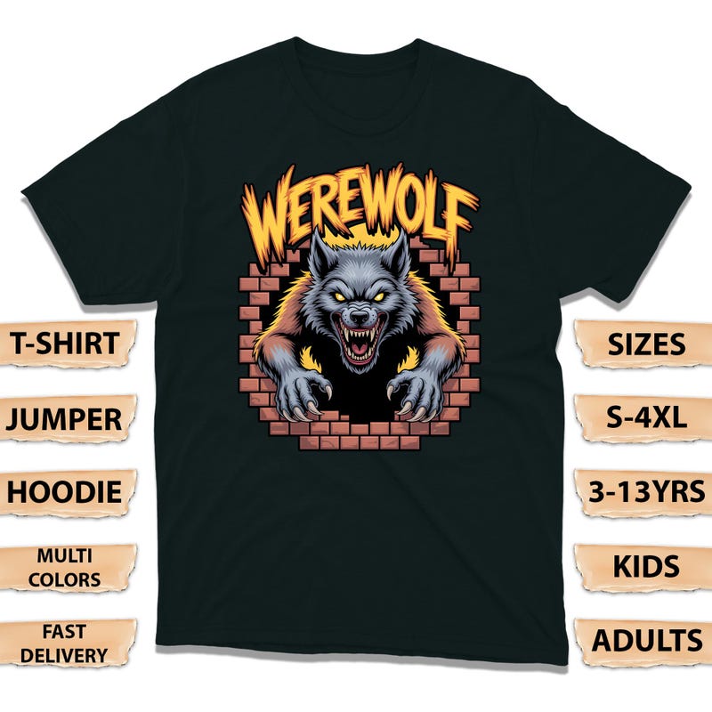 Werewolf Ripping Shirt - Etsy