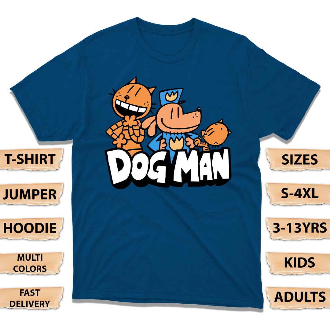 Dog Man & Friends Inspired T-shirt, Funny Humanoid Animal Cop Dog ...