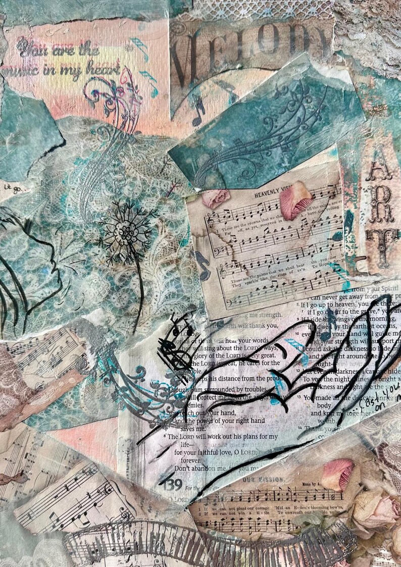 Collage Art Journaling Pages. Digital Downloads. Size A4 - Etsy