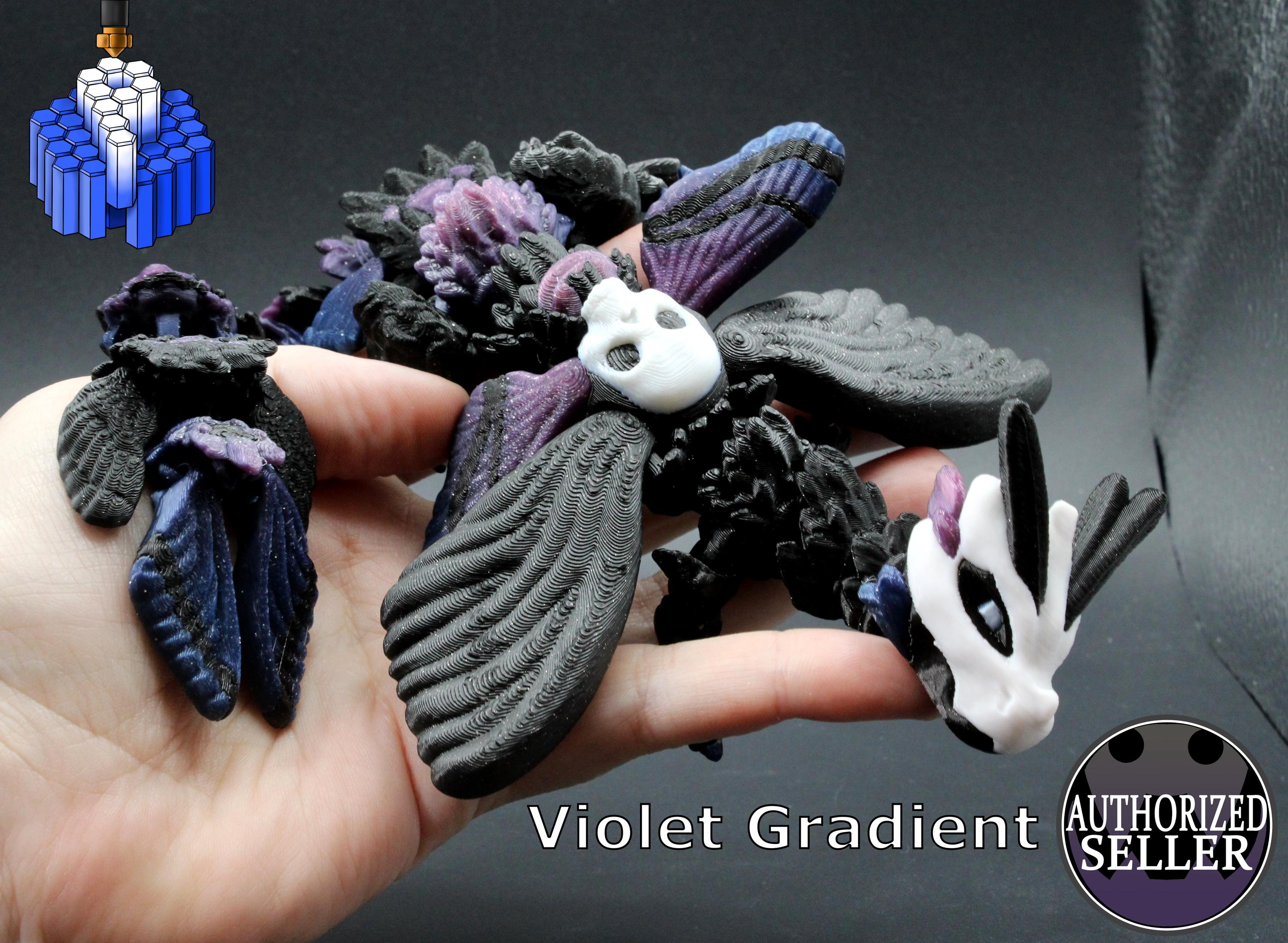 Deathshead Moth Dragon – 3D Printed Creature With Glow in the Dark ...
