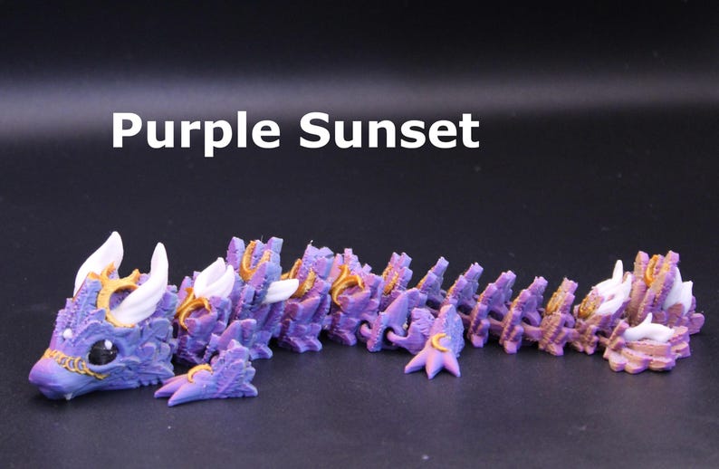 Baby Lunar Dragon – 3D Printed Articulated Dragon – Poseable Fantasy ...