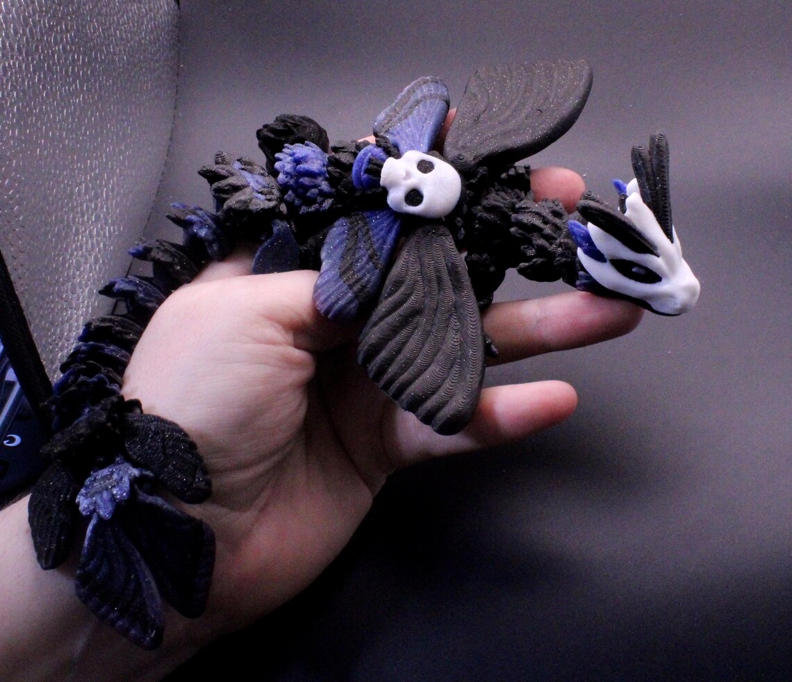 Deathshead Moth Dragon – 3D Printed Creature With Glow in the Dark ...