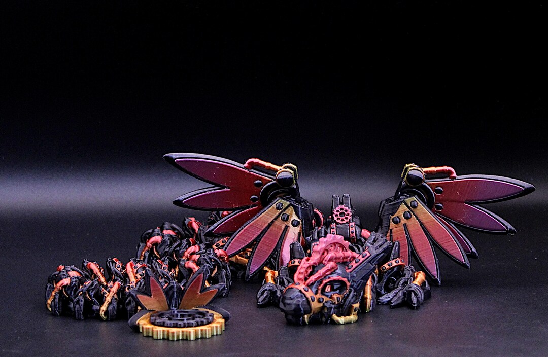 Steampunk Dragon -- Brassflare Colorway -- Articulated Silk Rainbow on ...