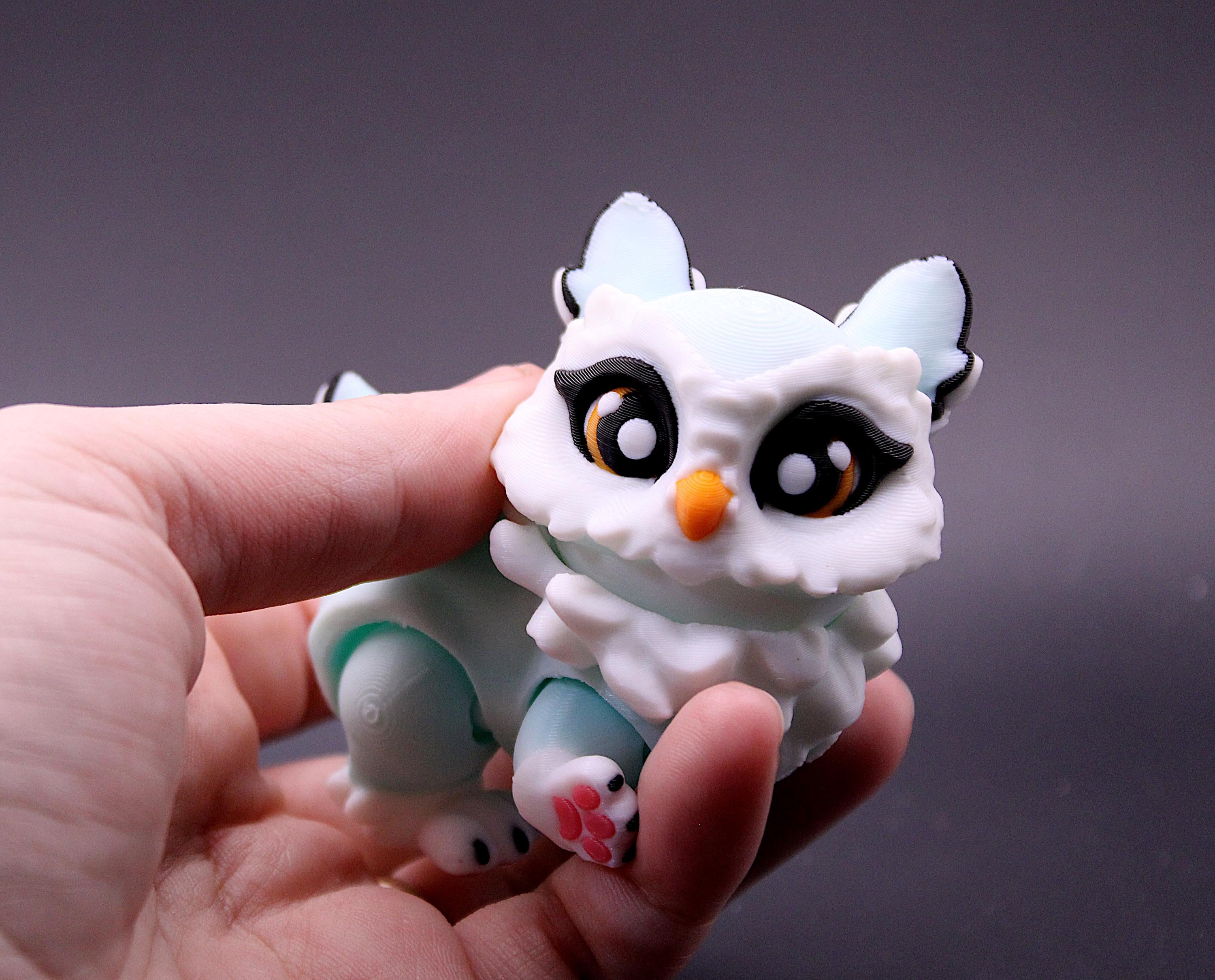 Mini Owlbear Cub Figurine – 3D Printed Articulated Dnd Familiar ...