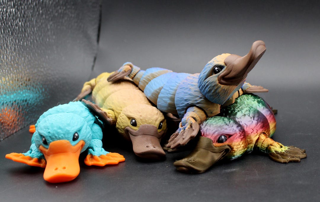 3D Printed Articulated Platypus – Adult Platypus Figurine, Fantasy ...