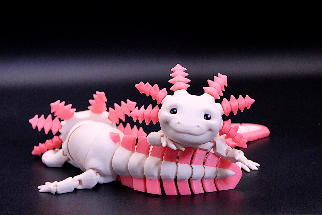 Articulated Axolotl – 3D Printed Axolotl Figure | Poseable Axolotl Gift ...